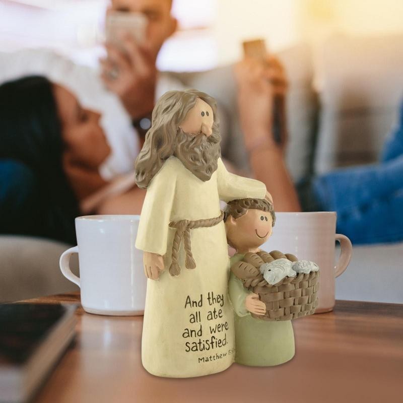 Religious Statue Decor Farmhouse Centerpieces For Tables Resin Jesus ...