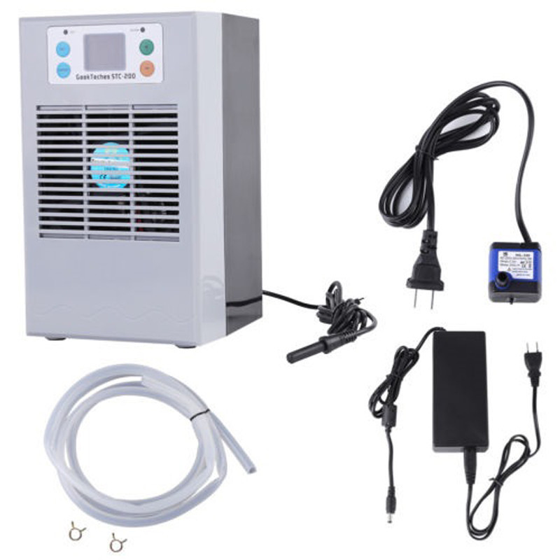 ☺72W 100W LCD Display Aquarium Water Chiller Pond Cooling Device Fish ...