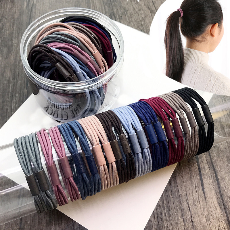 10PCS/Set Girls Nylon Elastic Hair Bands Candy Colors Rubber Band ...