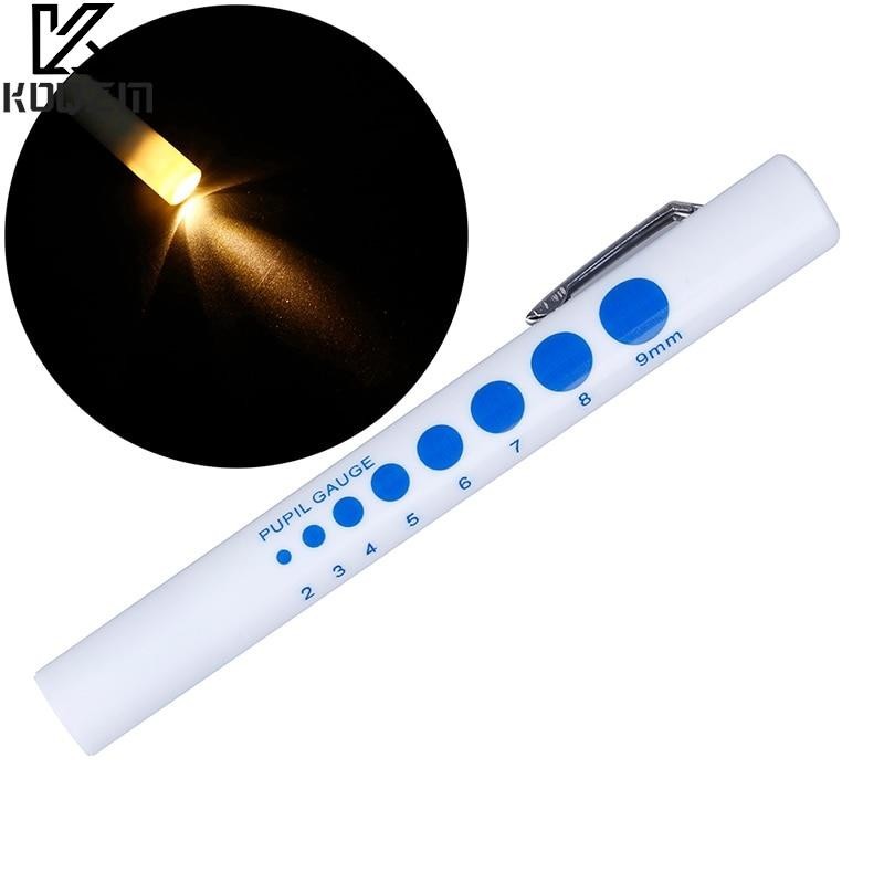 LED Torch Pen Light Disposable With Pupil Gauge Medical Nurses Doctors ...