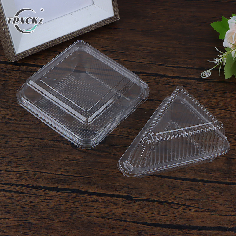 ☽10Pcs Clear Triangle Square Cheesecake Box Pie Holders Cake Boxes DIY ...