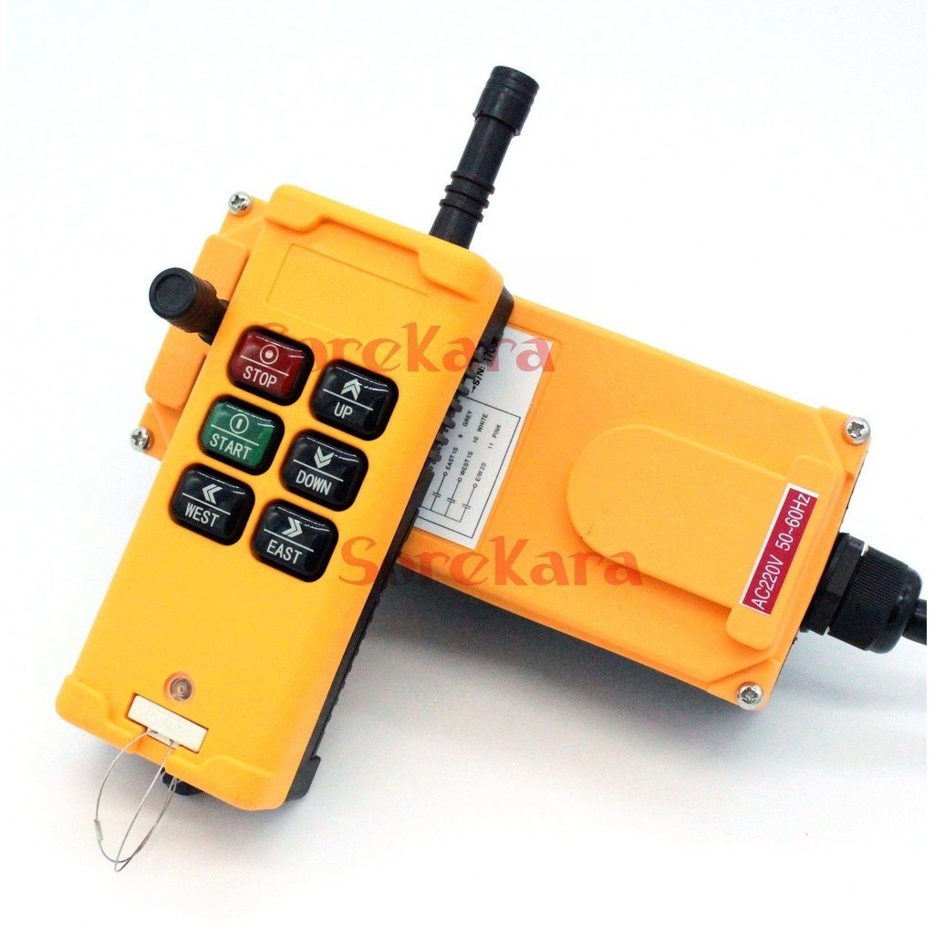 ≈12V-415V 6 Channels 2 Speed 1 Transmitter Hoist Crane Radio Remote ...