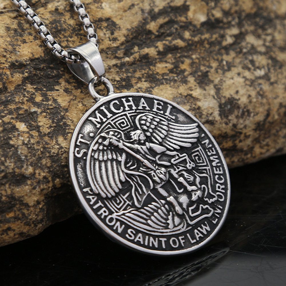 Classic Design Arch Angel St. Michael Archangel Pendant Vintage ...