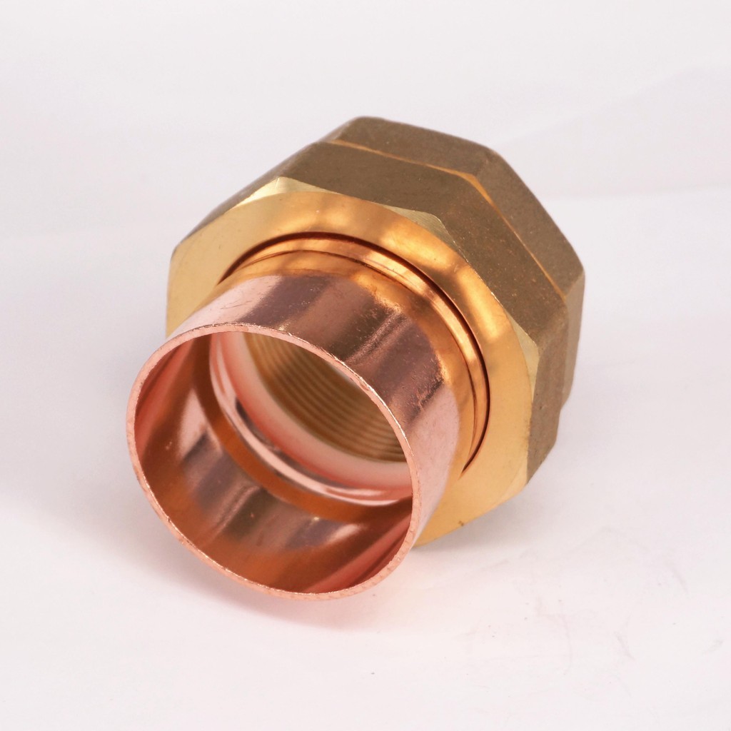 【2\" BSP Brass Female-54mm I.D Copper Socket End Feed Union Pipe Adapter Air Conditioner Refrig ...
