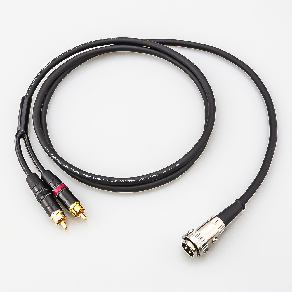 ☮Naim HiFi 4 Pin Din to 2 RCA Phono Plugs Stereo Cable Twist Lock OFC ...