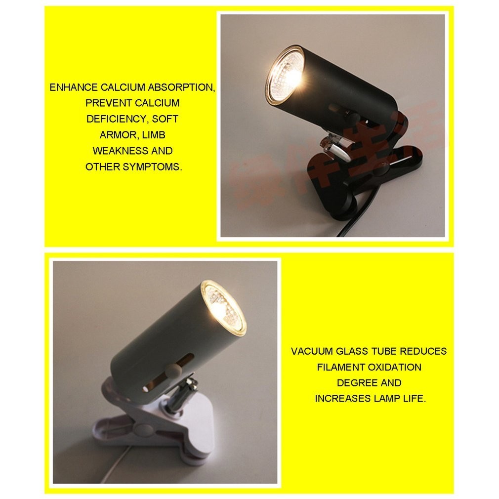 Reptile Basking Spot Climb Pet Lamp Full Spectrum UVA UVB Turtle Tuff ...