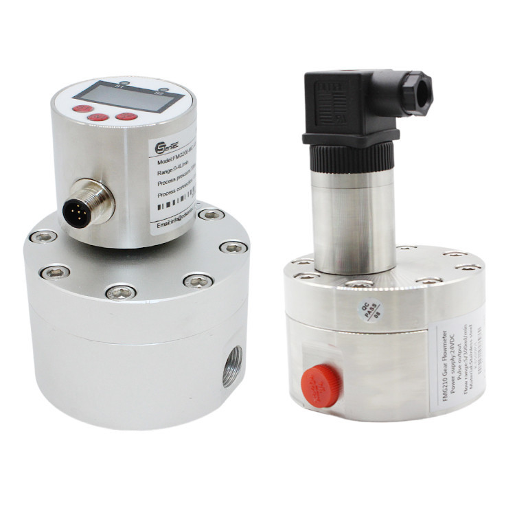♞High viscosity fuel oil glue liquid spur round gear micro flow meter ...