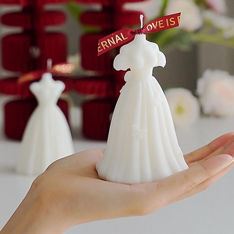 ☁Wedding Candle Novel Creative Wedding Dress Scented Candle Handmade ...