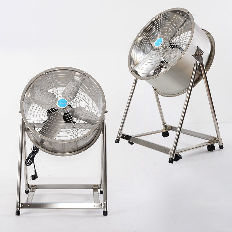 유Stainless Steel Industrial Floor Exhaust Fan Axial Flow Movable ...
