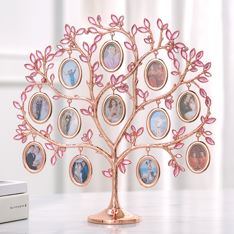 ≈Diamond Family Tree Photo Frame Rose Gold Family Tree Desktop ...