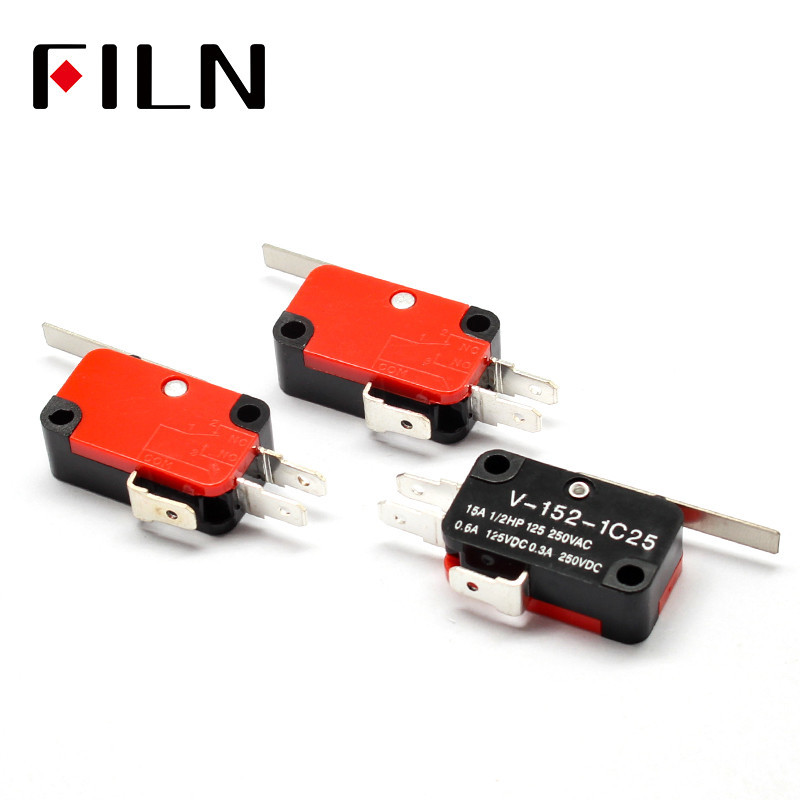 1Pcs V-152-1C25 Roller Lever Arm SPDT 1NO 1NC Micro Limit Switch 3 Terminals Momentary | Shopee ...