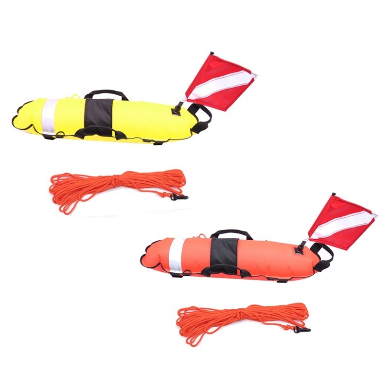 ⚜Inflation Diver Down Safety Surface Marker Buoy Signal Float With Flag ...