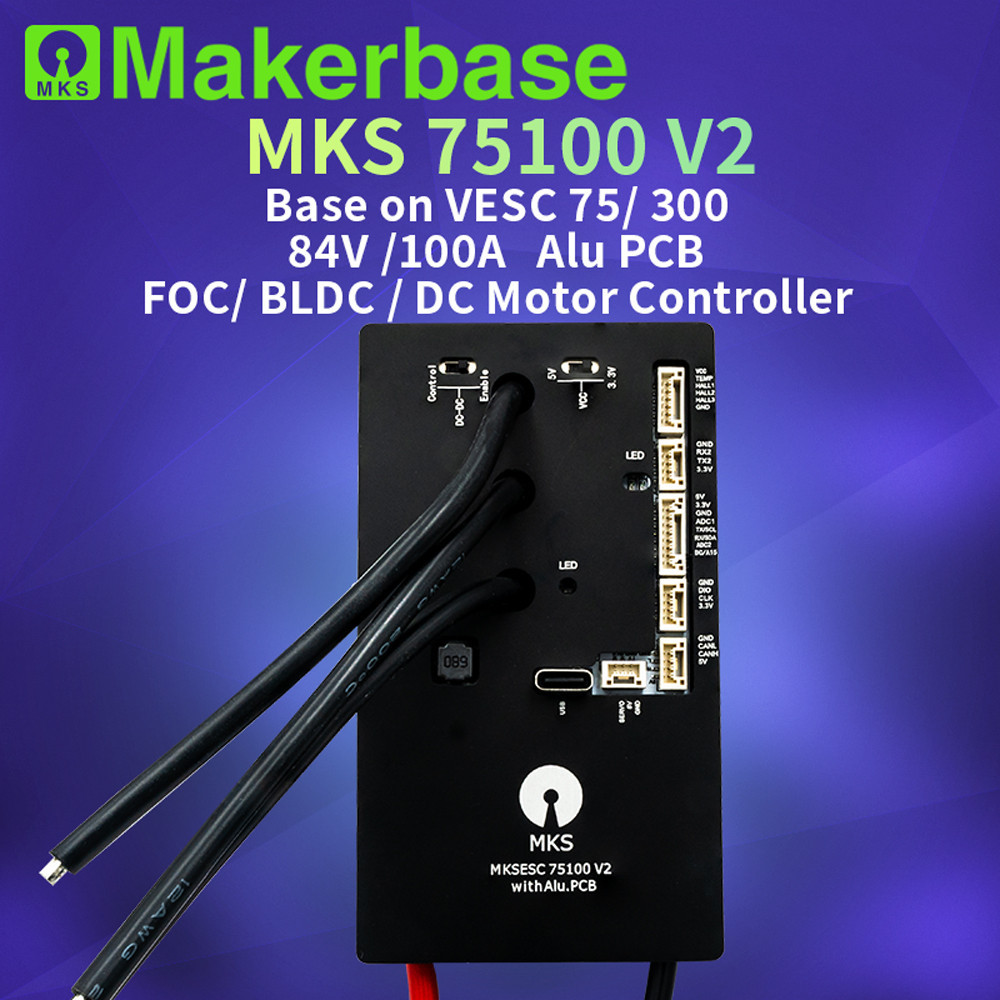Makerbase VESC 75100 V2 84V 100A With Alu PCB Based on VESC For ...