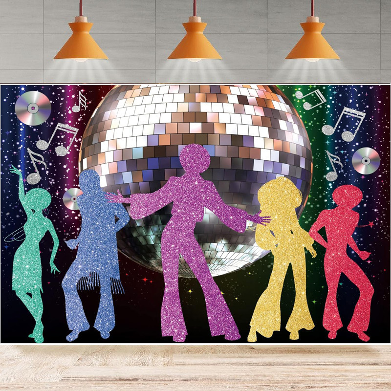 Disco Ball Photography Background Neon Back To 70s 80s 90s Let's Crazy ...