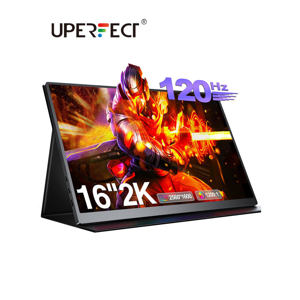 UPERFECT 2.5K 120Hz Gaming Laptop Monitor 16\" 2560x1600 IPS Portable Dual USB C HDMI Game Plaxj ...