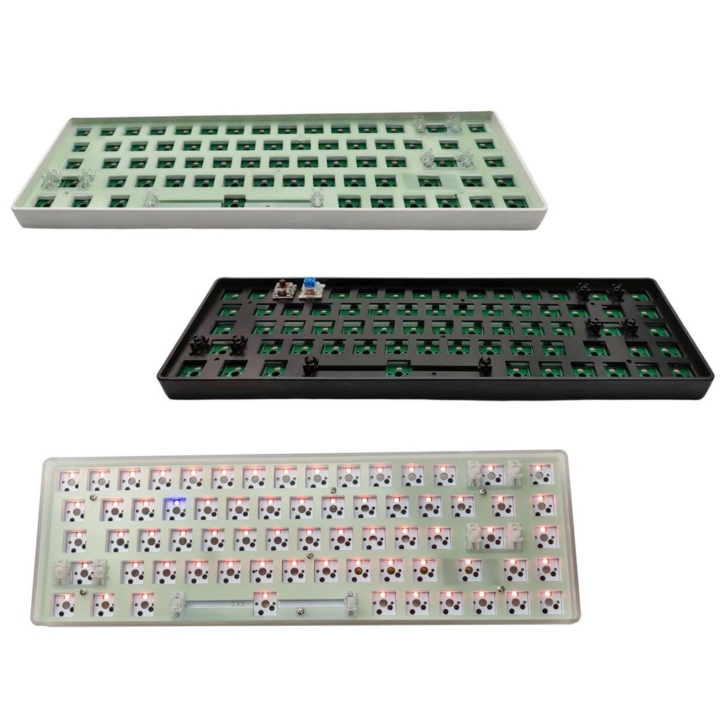 ☬6 Mechanical Keyboard Hot Swap RGB GK PCB Mounting Plate Module Custom ...