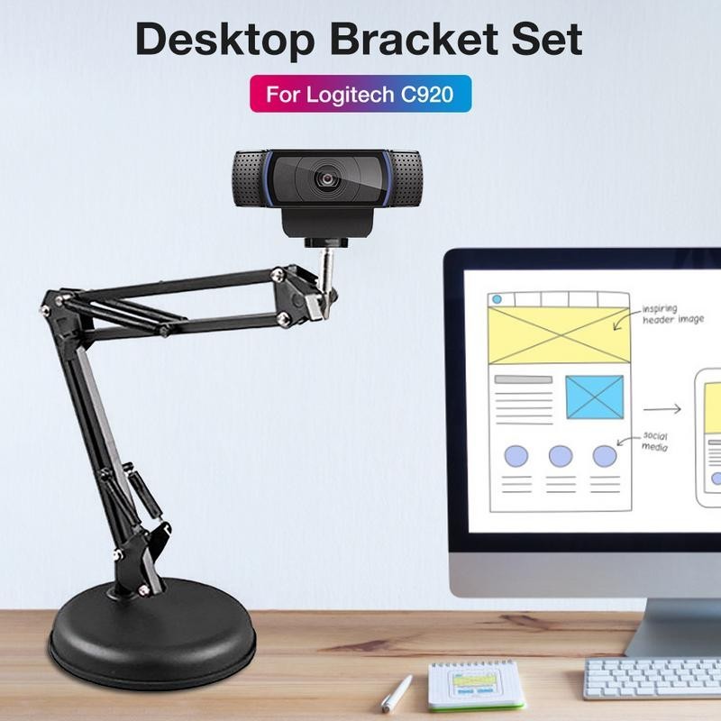 ♠For Logitech C925E C922X C922 C930E C930 C920 C615 Brio 4K Webcam ...