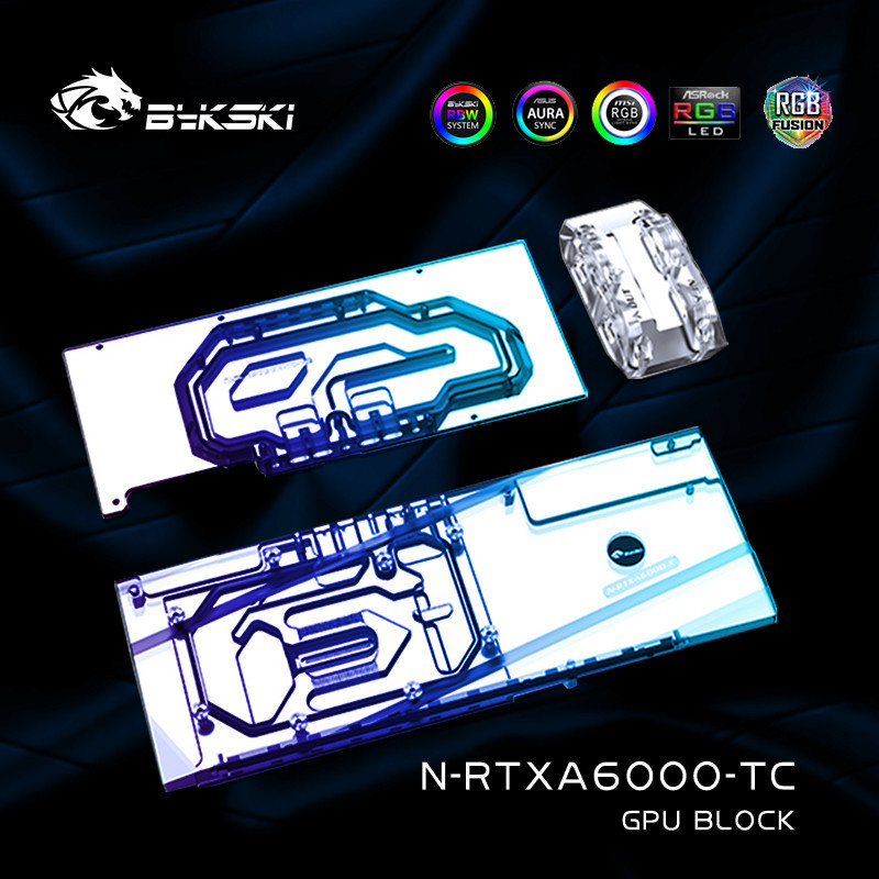 ☛Bykski Active Backplate GPU Block For Leadtek RTXA6000 Tesla A40 48G ...