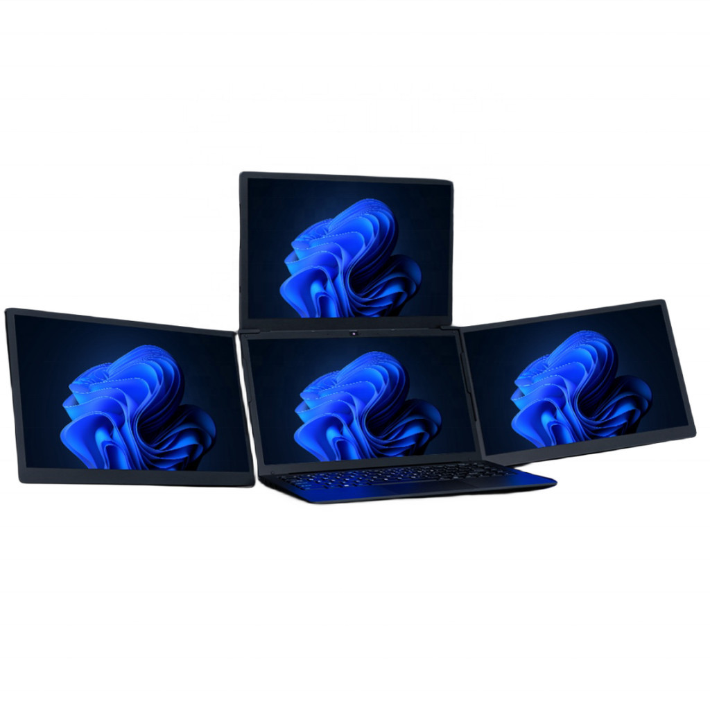 ☼Goods1080P FHD 13 Inch Dual Quad Screen Screen Triple Extender PC ...