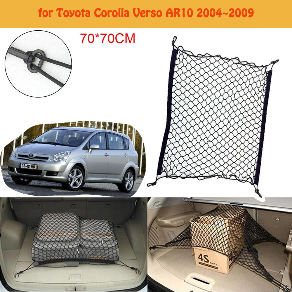 for Toyota Corolla Verso 2004~2009 Car Boot Trunk Mesh Net Cargo Hooks ...