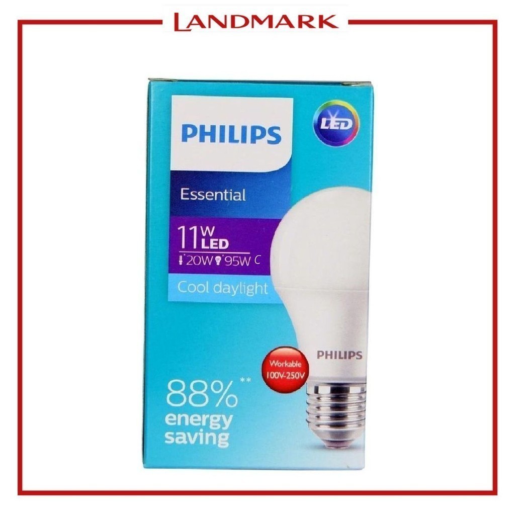 Philips Essential Led Bulb 11 Watts Daylight | Shopee Philippines