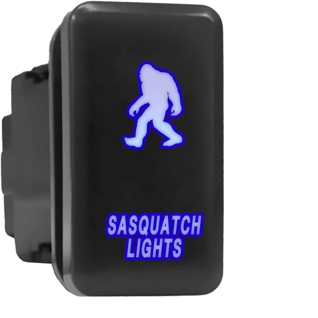 Push Button ON/OFF Switch Sasquatch Lights Blue LED Bar For Toyota FJ ...