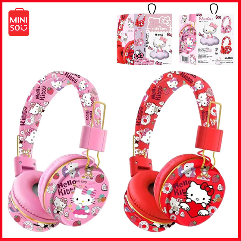 웃New Hellokitty Headset Y2K Cartoon Ladies Head-Mounted Bluetooth ...