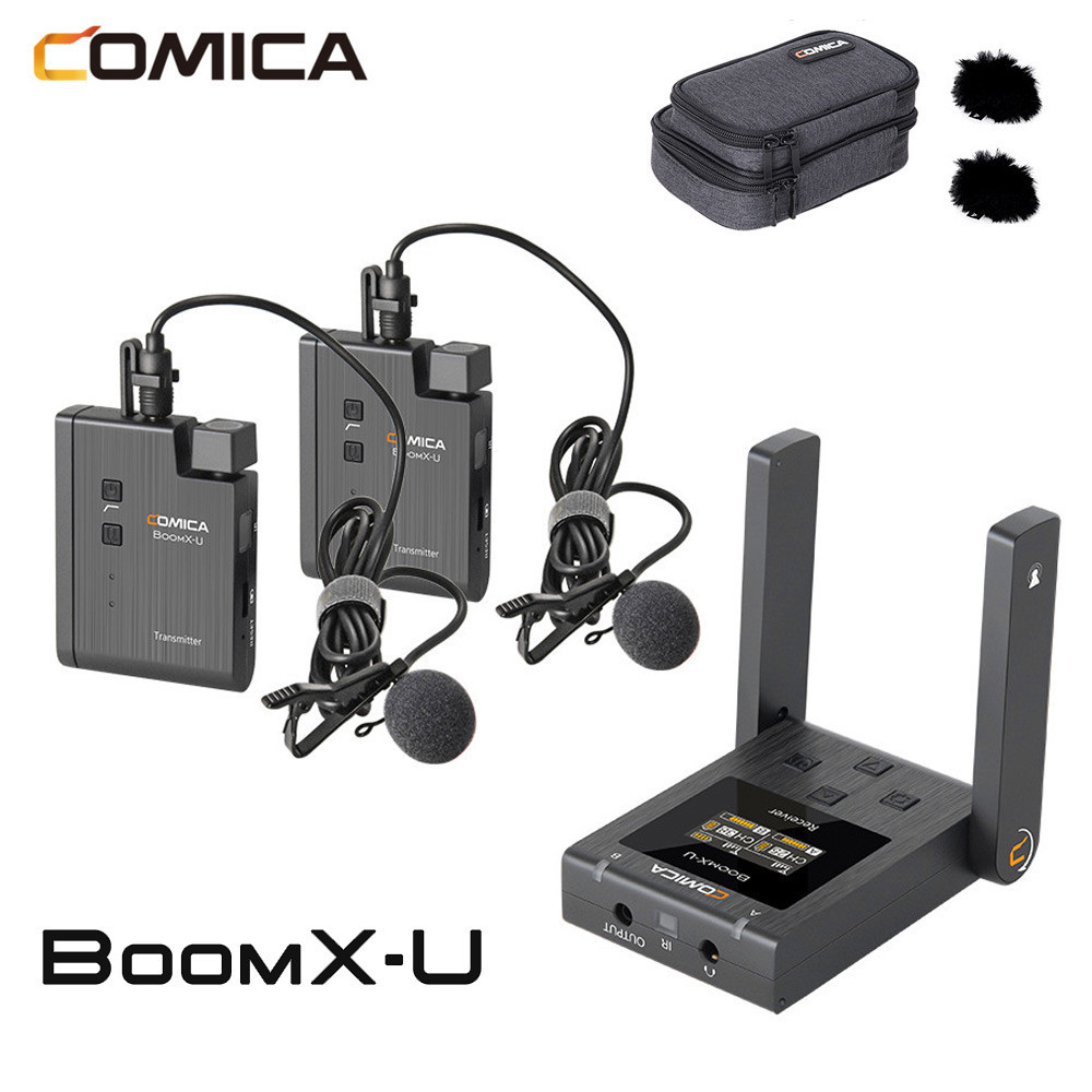 Comica BoomX-U Wireless Microphone Broadcast Mic Mini UHF Microphone ...