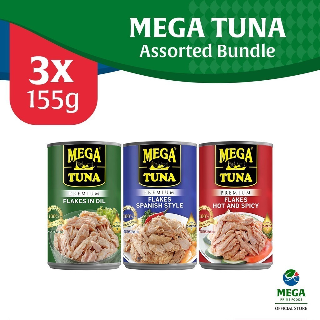 MEGA Tuna Assorted Bundle 155g by 3's | Shopee Philippines