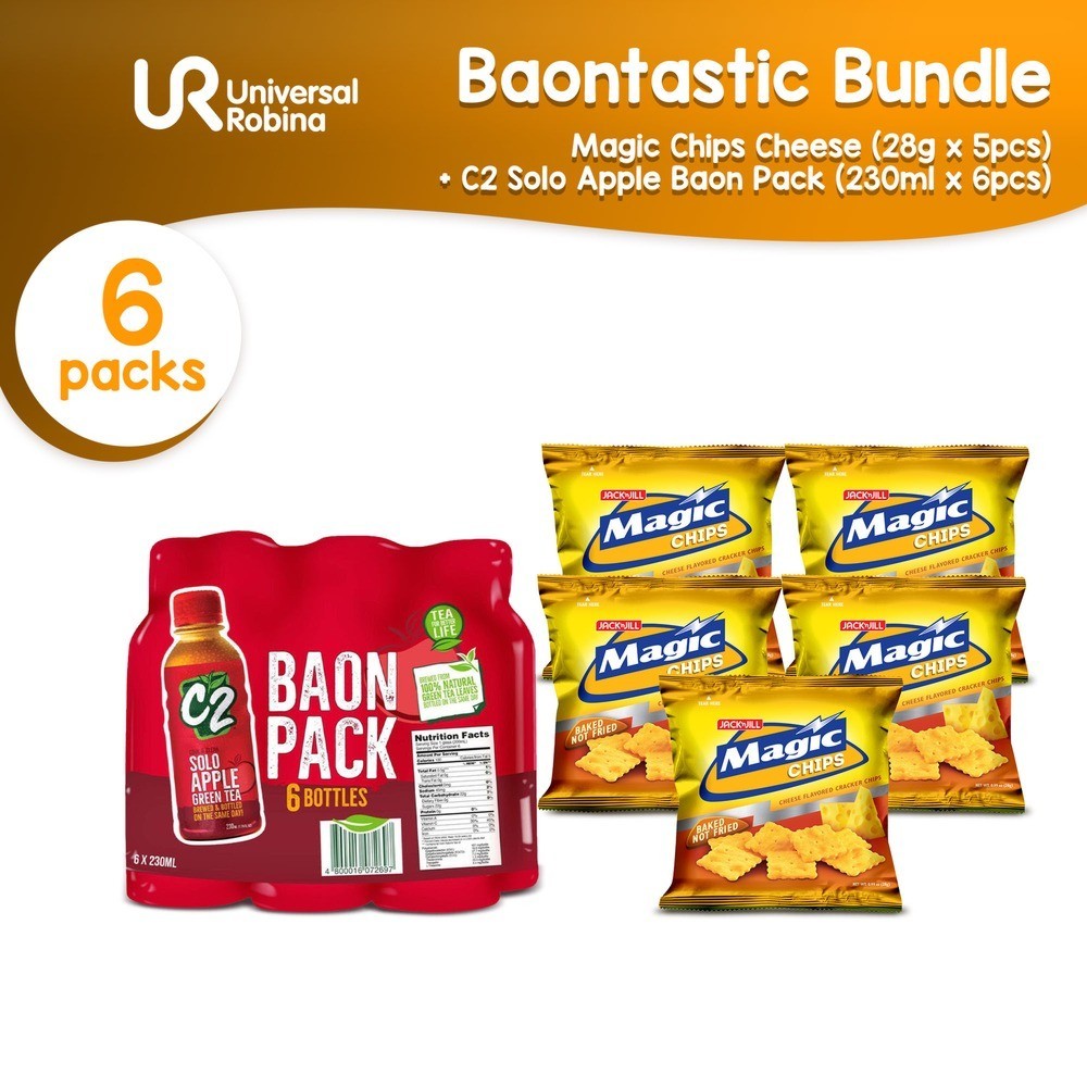 [BAONTASTIC BUNDLE] Magic Chips Cheese 28g x 5 + C2 Solo Apple Baon ...