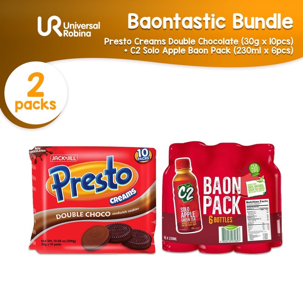[BAONTASTIC BUNDLE] Presto Creams Double Chocolate 30g x 10 + C2 Solo ...