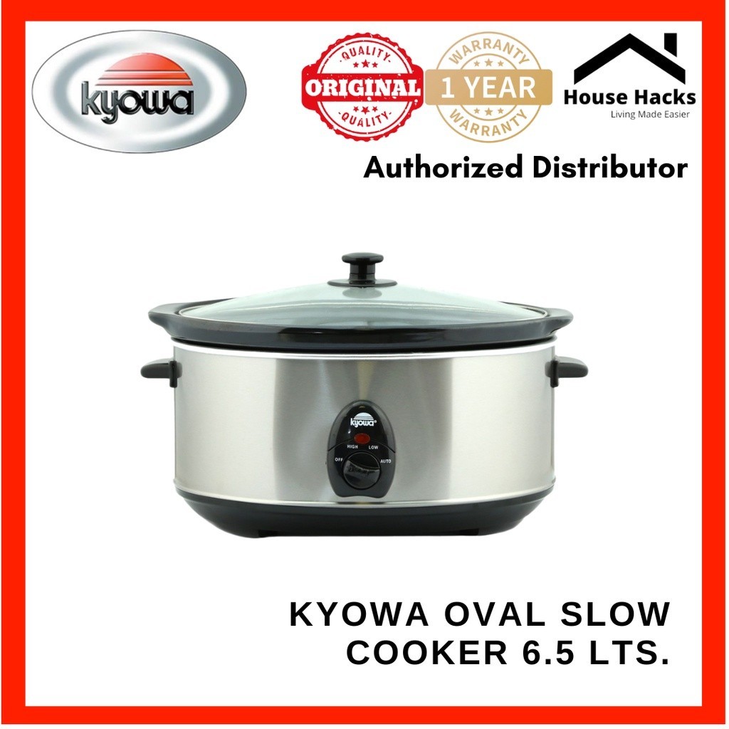 Kyowa Oval Slow Cooker 6.5L (Black/Silver) KW-2856 (House Hacks ...