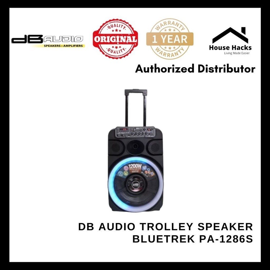 DB Audio Trolley Speaker BLUETREK PA-1286 S (House Hacks) | Shopee ...