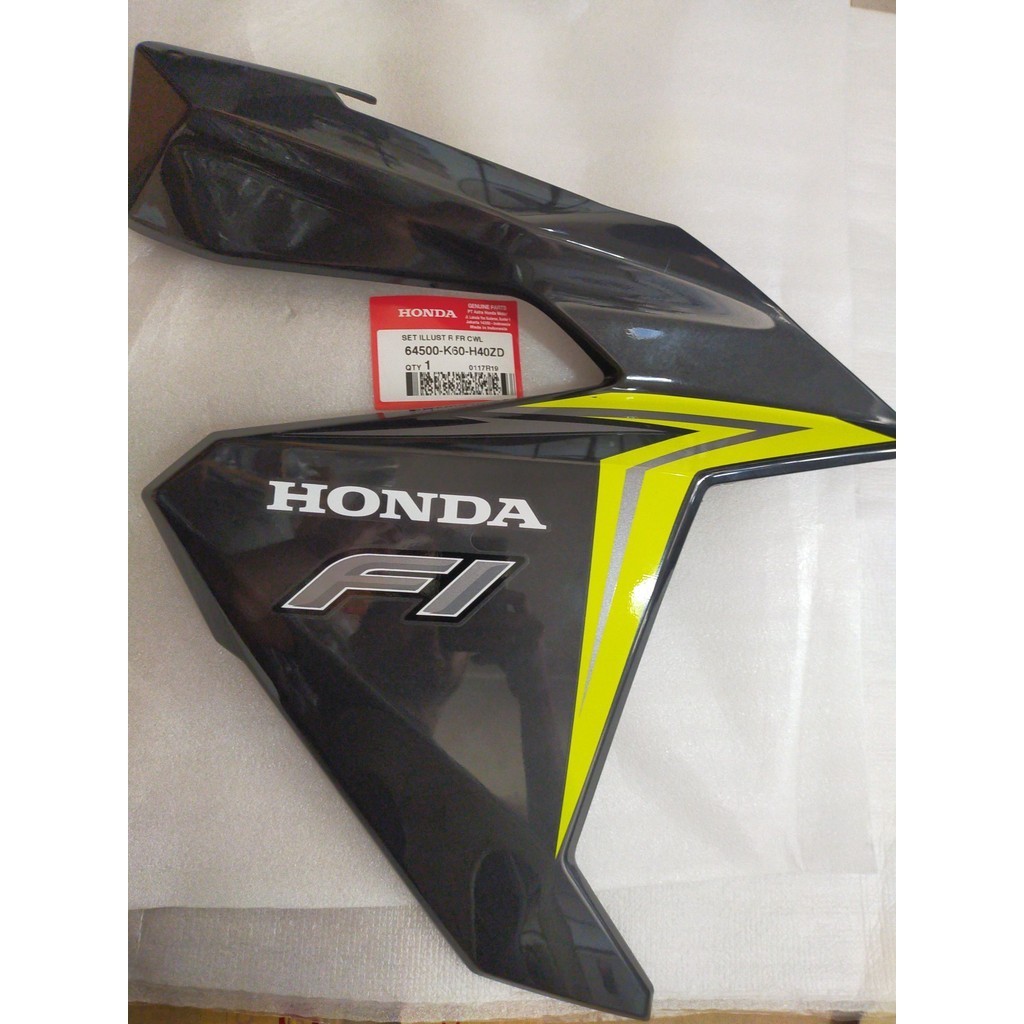 HONDA CLICK 125 V1 RIGHT FRONT COVER GLOSS BLACK 64500K60H40ZD | Shopee ...