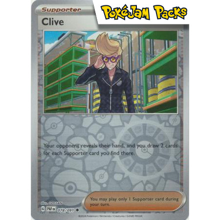 Clive - 078/091 - Uncommon Reverse Holo - Paldean Fates - Pokémon TCG ...