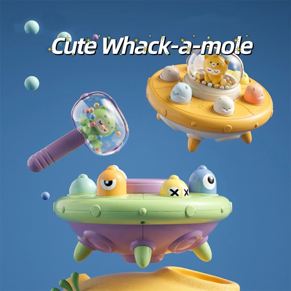 New Children Cartoon Puzzle Early Education Flying Saucer Play Gopher ...