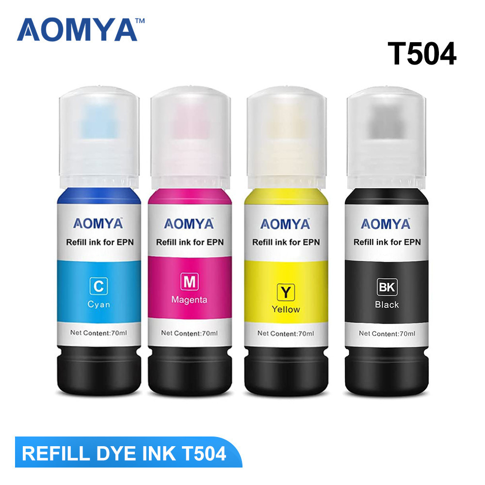 T504 504 Refill Dye Ink For Epson Eco Tank L4150 L4160 L4260 L6161 ...