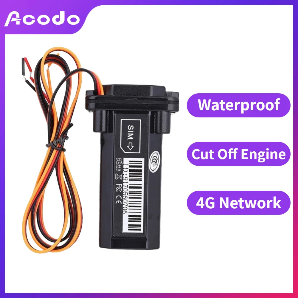 ACODO Waterproof GPS Tracker Car Motorcycle Tracking Device T12 Real ...