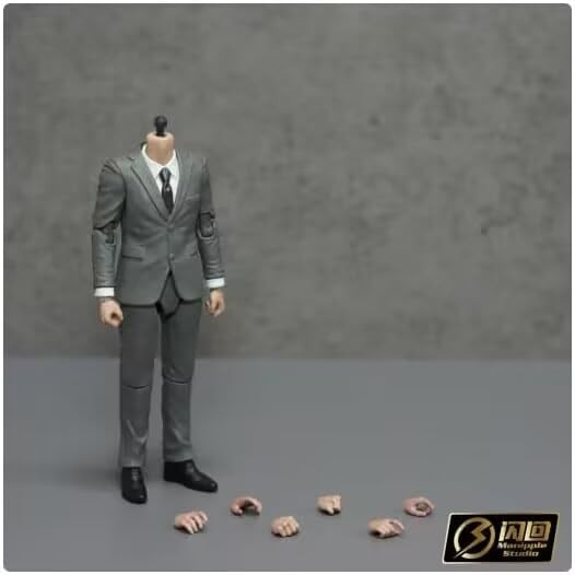 Senkai Studio Manipple Studio 1/12 scale action figure body suit hand parts set gray 2.0 ...