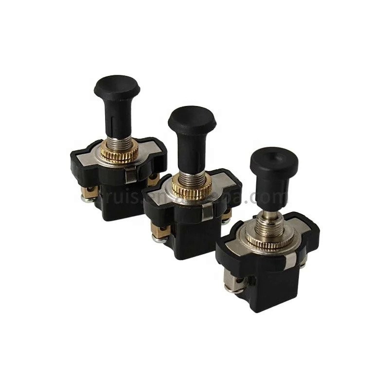 Universal Car Push-Pull Switch SPST 2PIN Push And Pull Switch ON-OFF ...