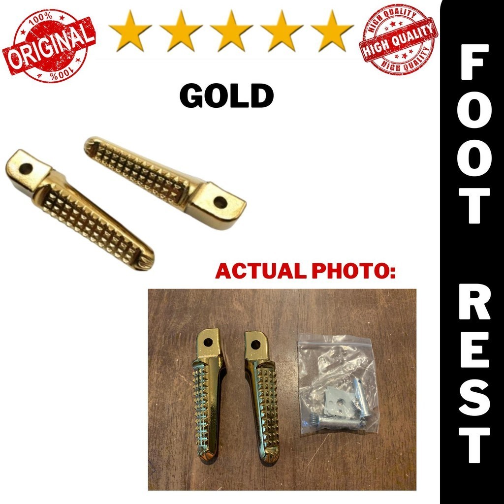 baste GOLD FOOTREST for HONDA XRM 125 FOOT PEDAL PAIR WITH SCREWS ...