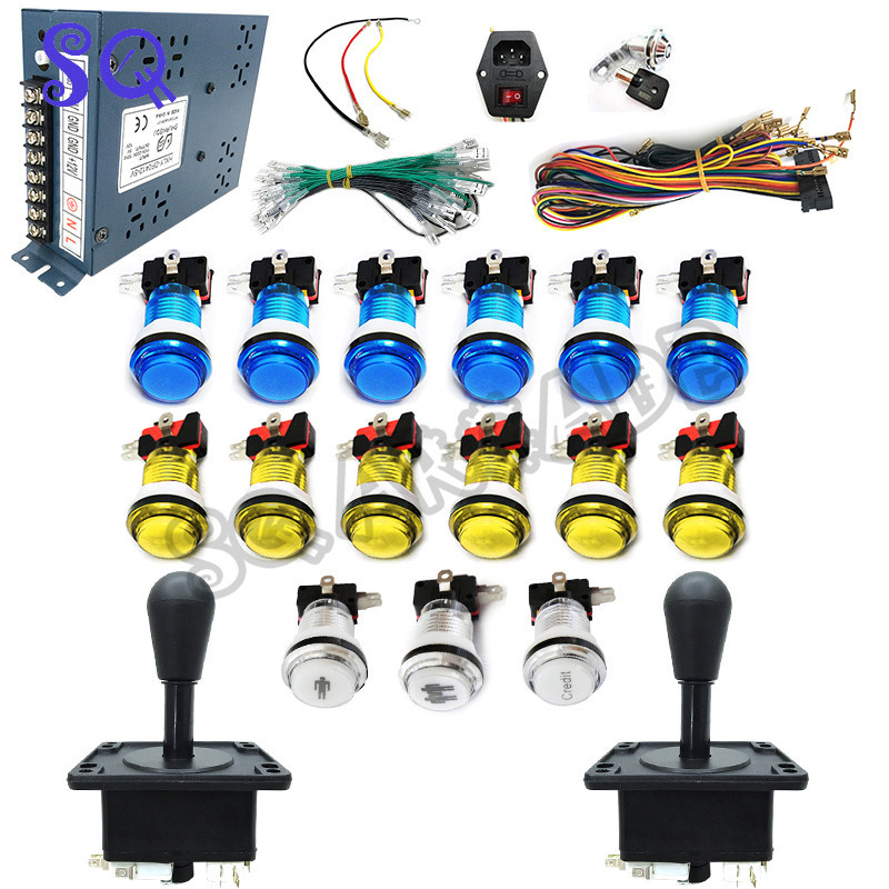 ☃Pandora Box Arcade Kit Arcade 2 Player Game Console Happ Style ...