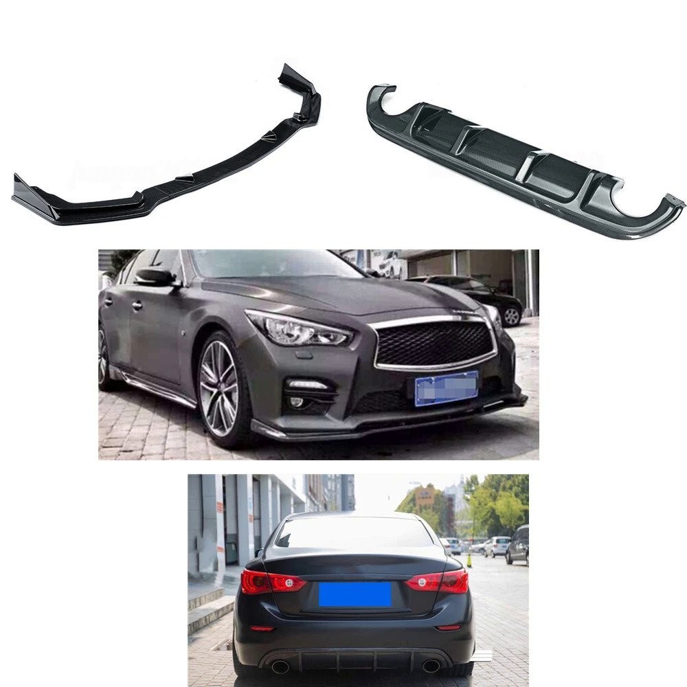 Rear Lip Splitter Guard Bracket & Front Bumper Lower Diffuser Spoiler ...