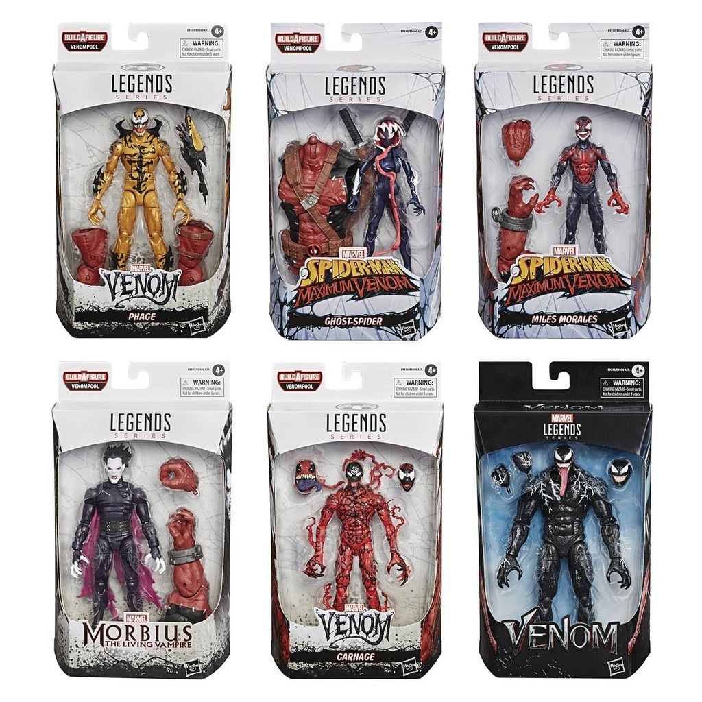 MARVEL Legends Series Venompool Wave (Carnage, Ghost Spider, Miles ...