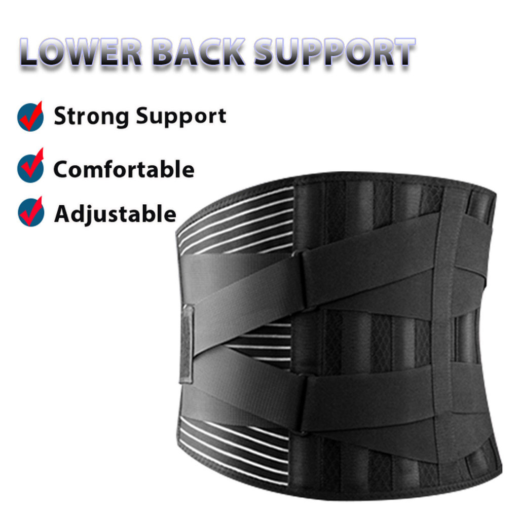 Waist Support Belt Spine Lumbar Back Pain Relief Adjustable Lower Back ...