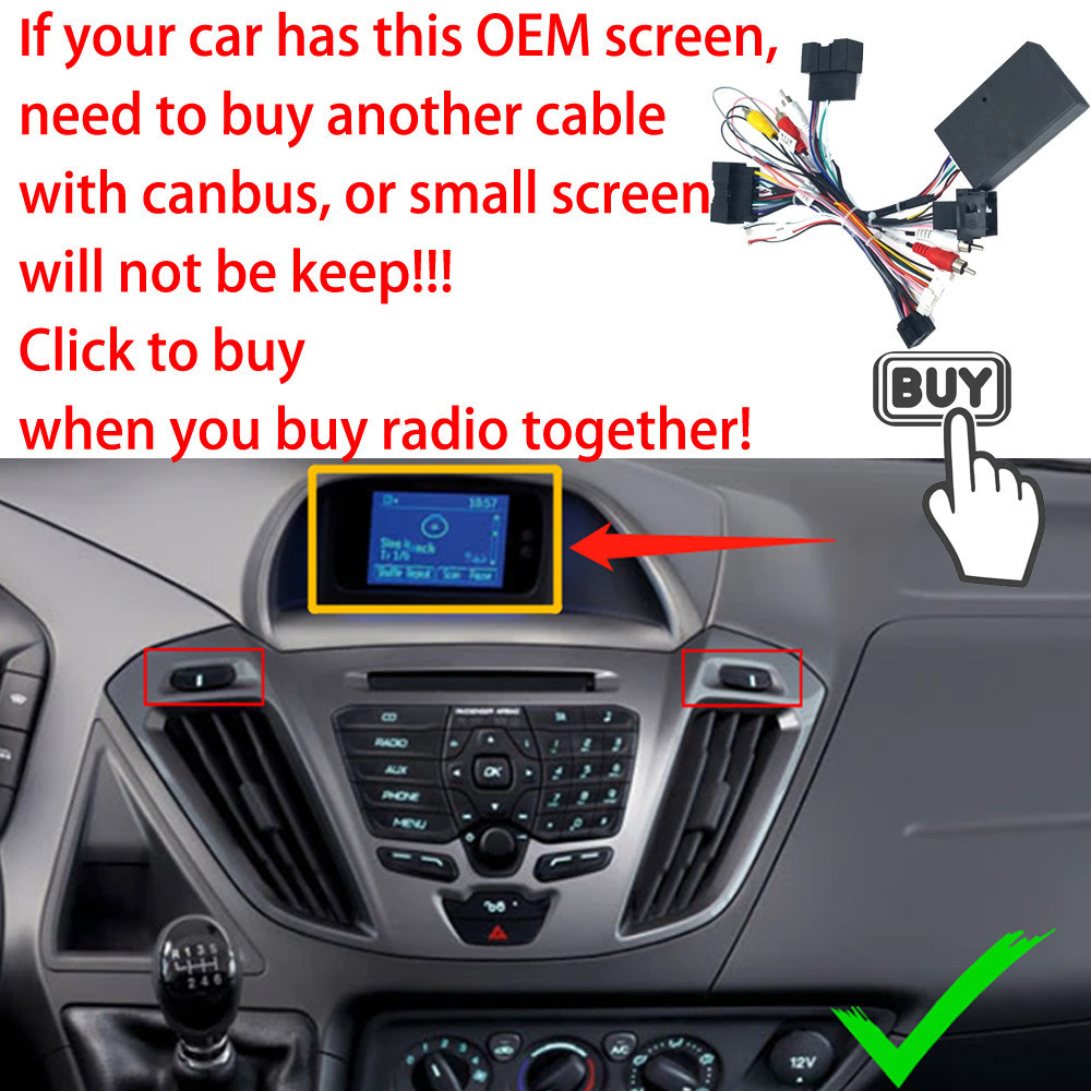 유Extra Power Cable With Canbus For Ford Transit Which With OEM Screen ...