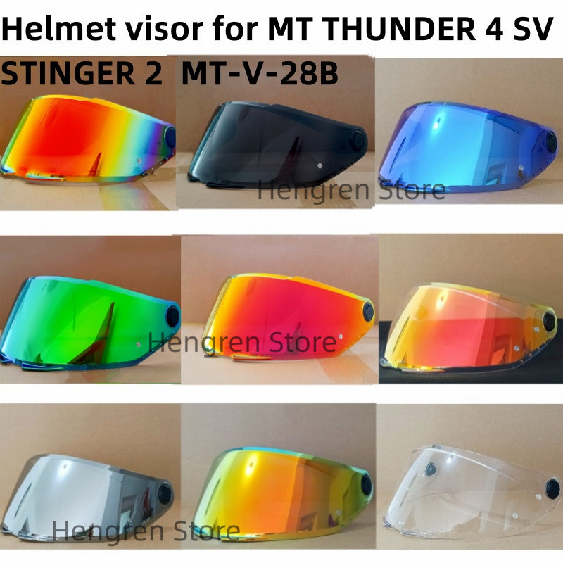 ~Helmet visor for MT THUNDER 4 SV STINGER 2 MT-V-28B Replacement helmet ...