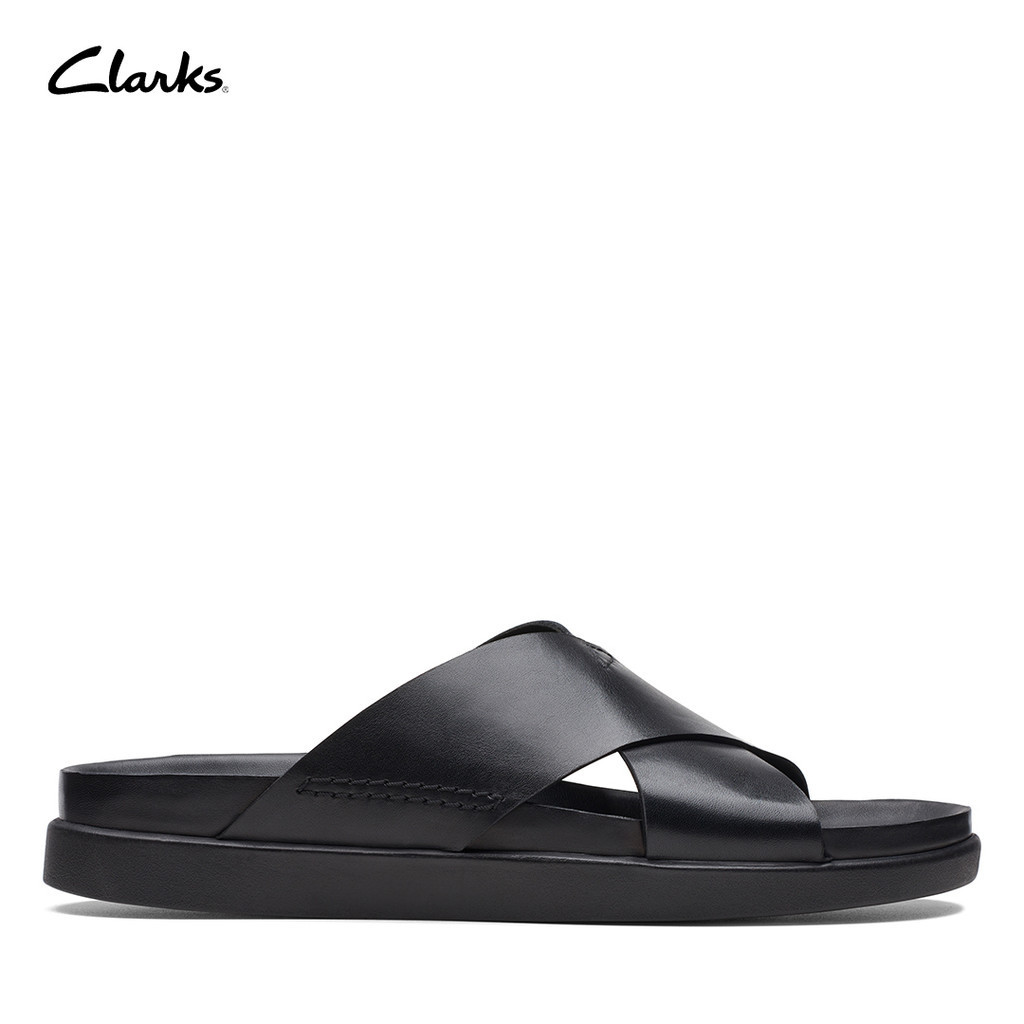 Clarks Men's Sunder Wave Flat Sandals Black | Shopee Philippines