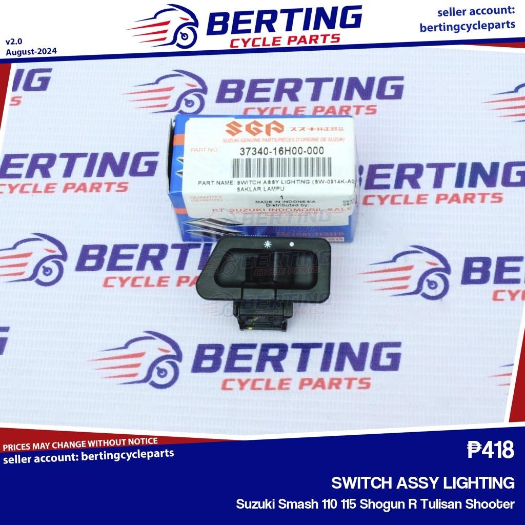 SGP SWITCH ASSY LIGHTING Suzuki Smash 110 115 Shogun R Tulisan Shooter ...
