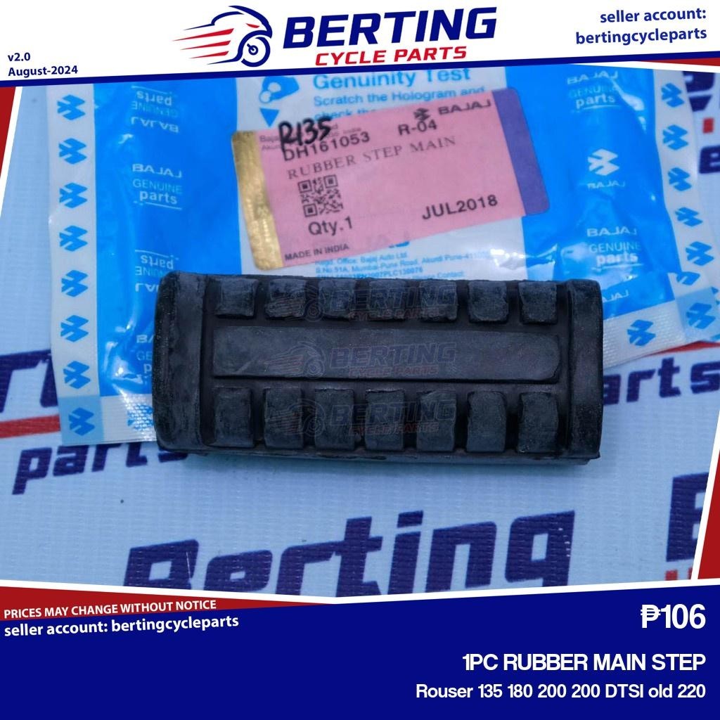 1PC RUBBER MAIN STEP Rouser 135 180 200 200 DTSI old 220 Genuine ...